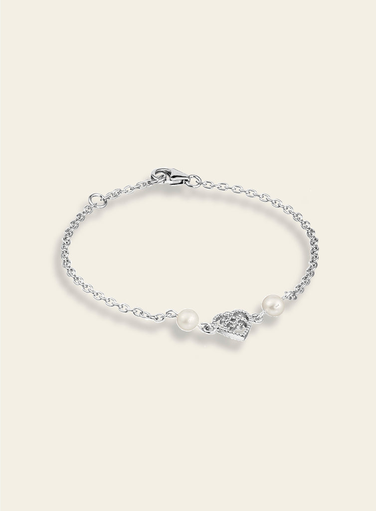 Helmi rannekoru Akoya-helmillä – hopeaa 18/19,5 cm – Lumoava