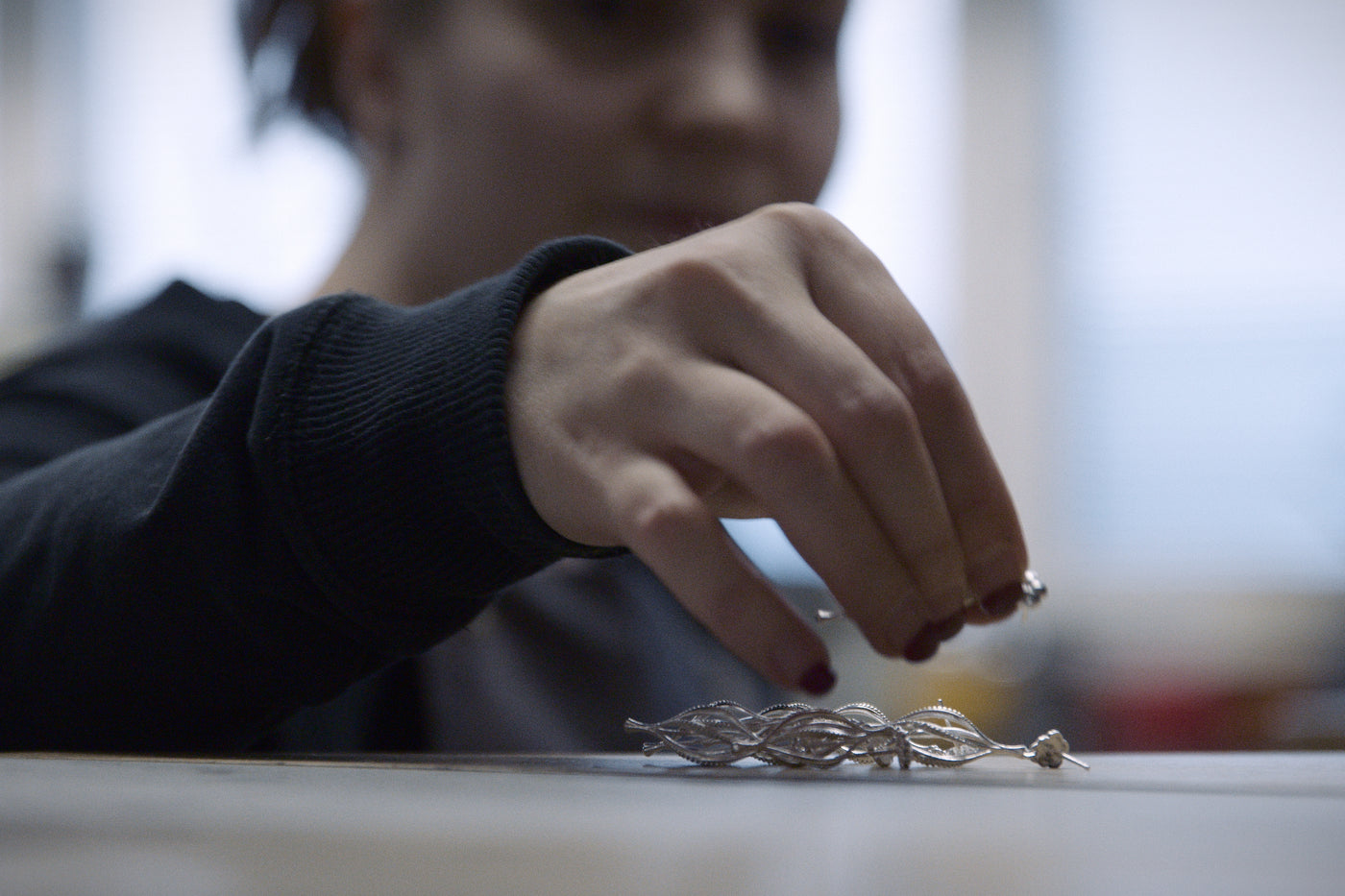 Helmi rannekoru Akoya-helmillä – hopeaa 18/19,5 cm – Lumoava